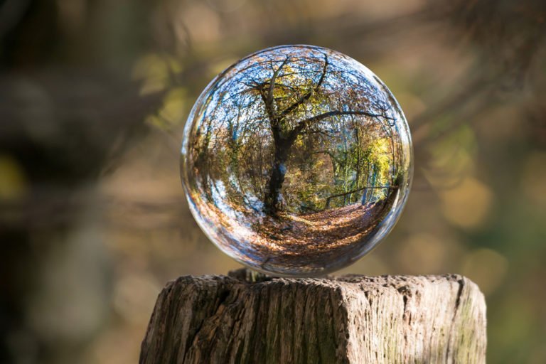 Glass ball photography